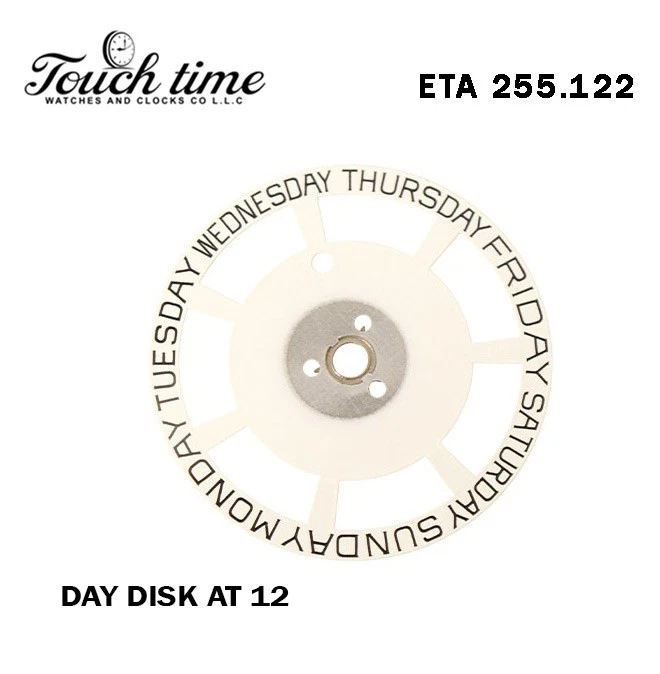 ETA 2836- Black Date Disk At 3& English/Arabic Day Disk At 3-White ...